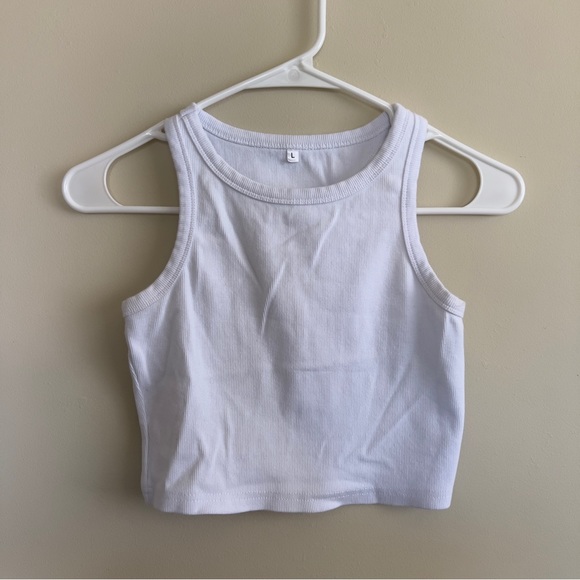Tops | 32 White Cropped Tank Top | Poshmark
